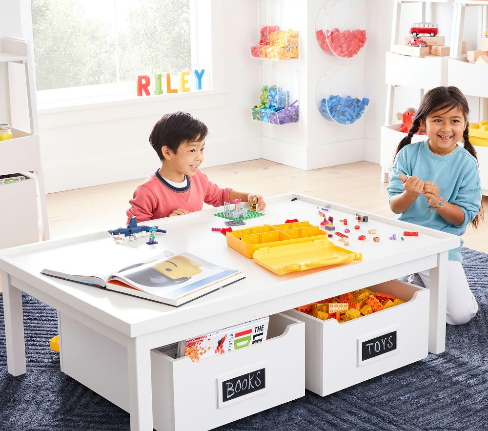 Children's activity table with storage store